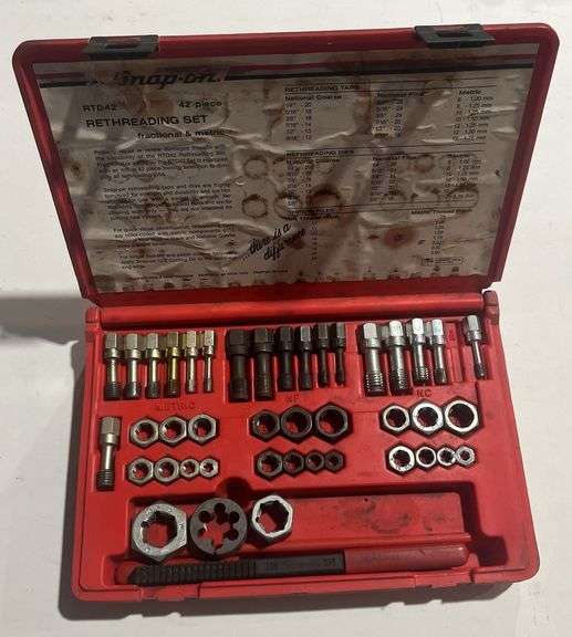 Snap-On RTD42 42 Piece Rethreading Set - Kraft Auction Service, LLC