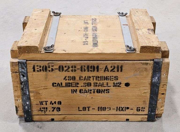 480 Rnds Cal .30 Ball M2 Ammo Crate - Kraft Auction Service, LLC