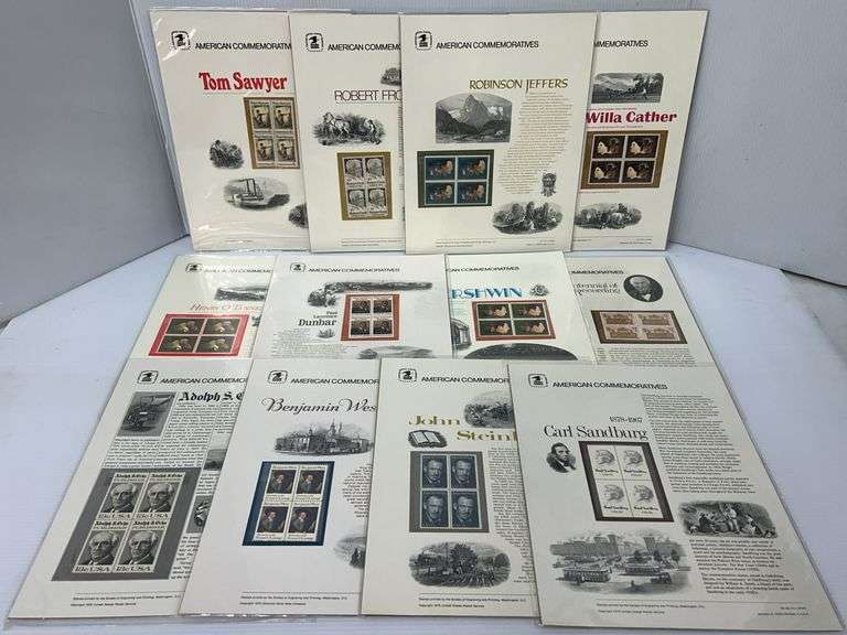(O) USPS American Commemorative Stamps, With Information Sheets ...