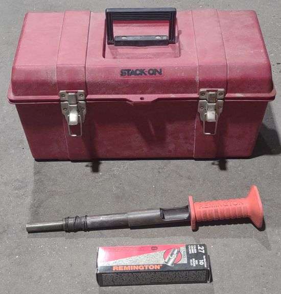 Remington Powder Actuated Tool (Model 476) & Stack-On Tool Box (19"×9.5 ...