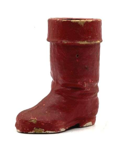 Vintage Paper Mache Santa Boot - Kraft Auction Service, LLC