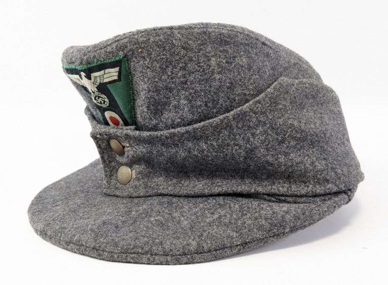WWII German M43 Heer Army Gray Field Cap - Kraft Auction Service, LLC