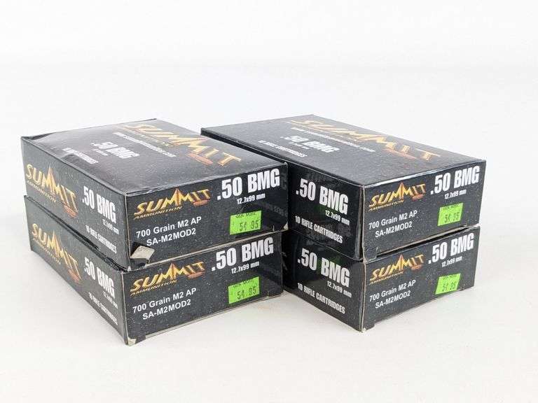 40 Rnds Summit Ammo .50 BMG 700gr M2 AP - Kraft Auction Service, LLC