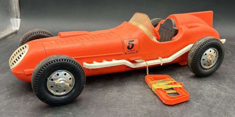 (N) REMCO Battery Operated Shark Indy Tether Car - Kraft Auction ...