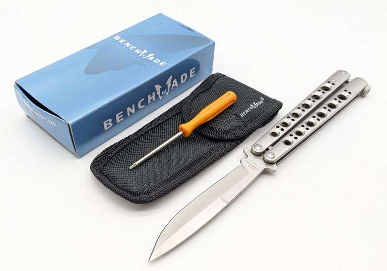 Benchmade Bali-Song Butterfly Knife w/ Box - Kraft Auction Service, LLC