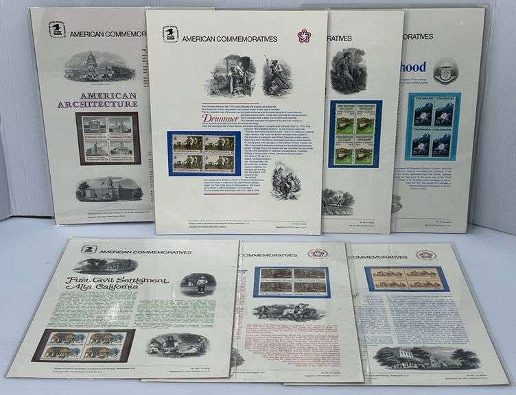 (O) USPS American Commemorative Stamps, With Information Sheets ...