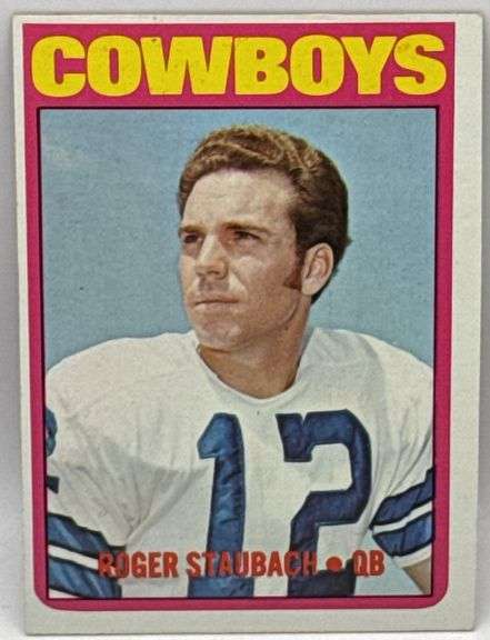 (KC) Roger Staubach Rookie 1972 Topps Football Card - Kraft Auction ...