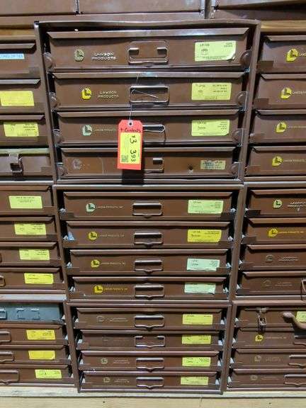 Lawson Industrial Slide Out Storage Cabinet (20"×13"×14") Inc Contents ...