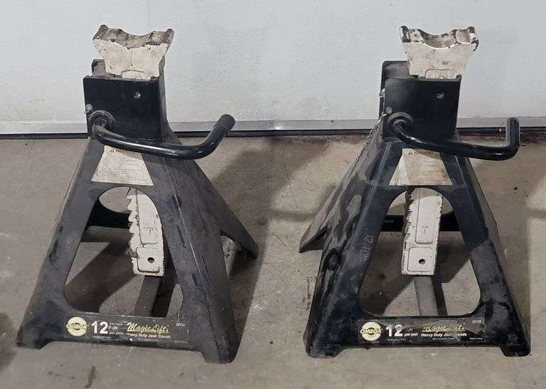 Pair Of Omega 12 Ton Magic Lift Jack Stands. Model No 32126. - Kraft ...