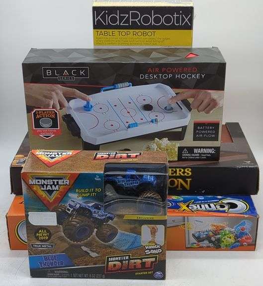 (KL) Kids Games and Challenges. Desktop Hockey, Monster Jam, Connex ...