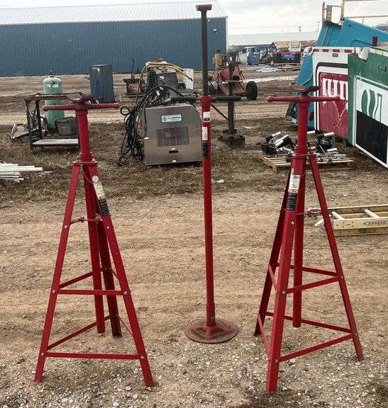 (H) (3) 2-Ton Auxiliary Jack Stands - Kraft Auction Service, LLC