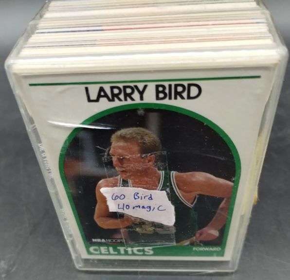 (U) Larry Bird 60 cards, Magic Johnson 40 cards - Kraft Auction Service ...