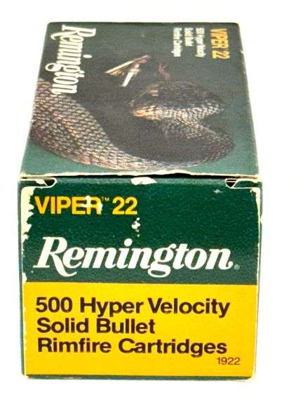 500 Rounds Remington Viper 22 Caliber Hyper Velocity Solid Bullet ...