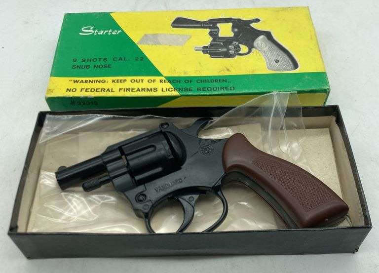 (D) Boxed Starter 8 Shots 22. Cal Snub Nose Pistol #32313 Made in Italy ...