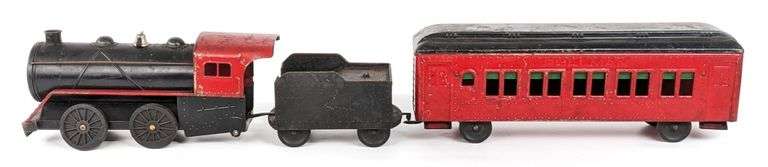 Cor-Cor Toys Train Engine w/ Tender & Pullman Car - Kraft Auction ...