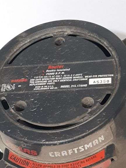 Craftsman Router - Kraft Auction Service, LLC