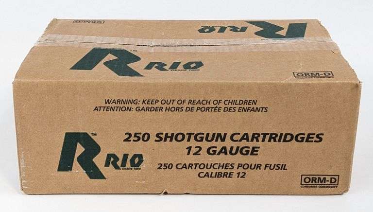 250 Rnds Rio 12 Ga 2-2/4in 00 Buckshot - Kraft Auction Service, LLC