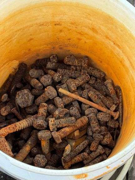 Midwest 1-Gallon Gas Can and Buckets of Mixed Bolts - Kraft Auction ...
