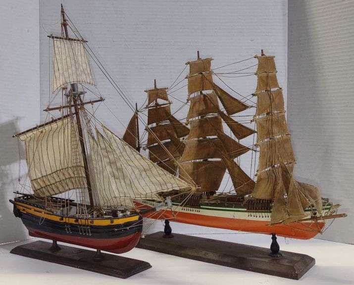 (D) U.S. Sloop 'Providence' 1775 Model Ship & Another - Kraft Auction ...