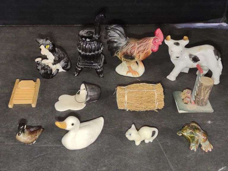 (ZA) Ceramic Farm Animals Incl. Pigs, Donkeys, Ducks, Cats, Etc (.5 ...