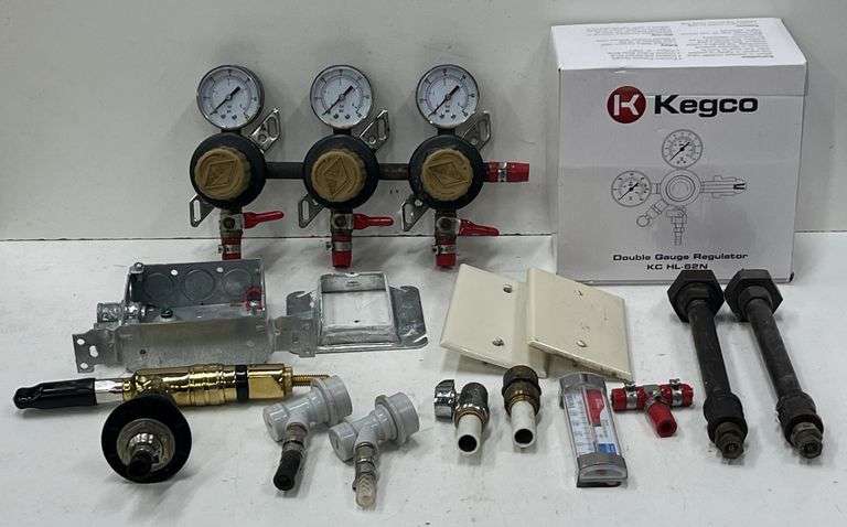 Kegco Double Gauge Regulator, Ball Locks, Socket Covers, And More ...