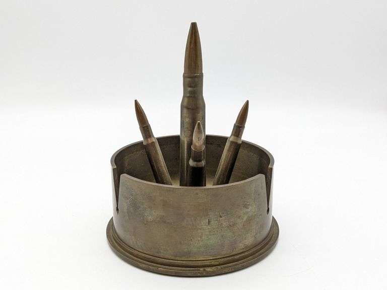 Artillery Shell & Cartridge Trench Art Ashtray - Kraft Auction Service, LLC