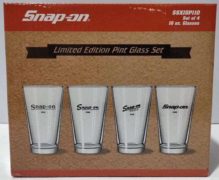 Snap-On 16oz Limited Edition Pint Glass Set - Kraft Auction Service, LLC