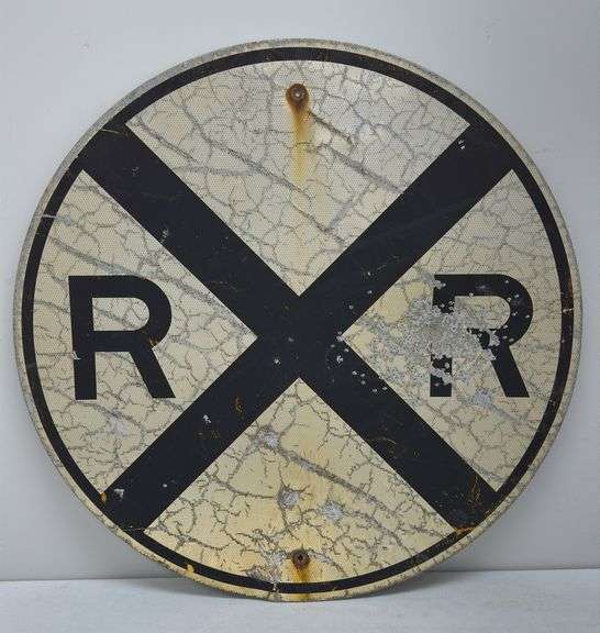 3ft Metal Railroad Crossing Sign - Kraft Auction Service, LLC
