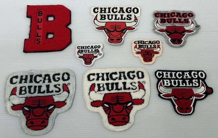 (V) Chicago Bulls Logo Patches Of Various Sizes, As Well As Bulls ...