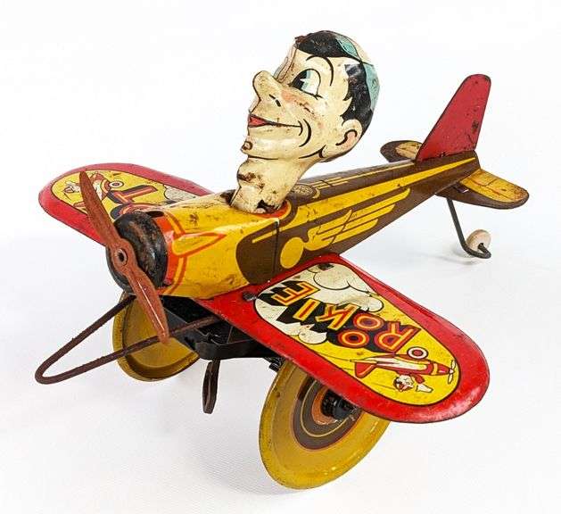 Marx Tin Windup Rookie Pilot Airplane - Kraft Auction Service, LLC