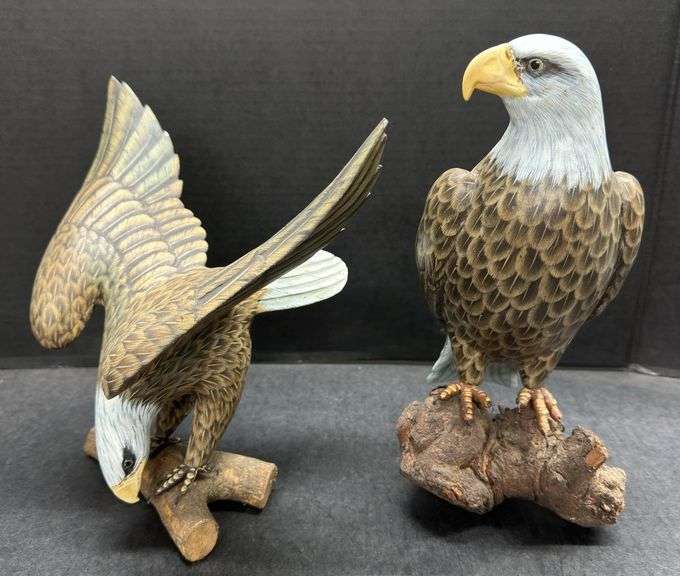 (N) Resin Eagles on Wood Bases. - Kraft Auction Service, LLC