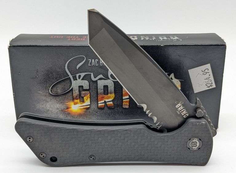 NIB Southern Grind Bad Monkey Carbon Fiber Tanto Knife - Kraft Auction ...