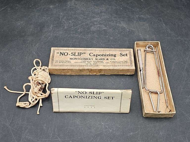 (K) Antique "No-Slip" Caponizing Set, Montgomery Ward & Co - Kraft ...