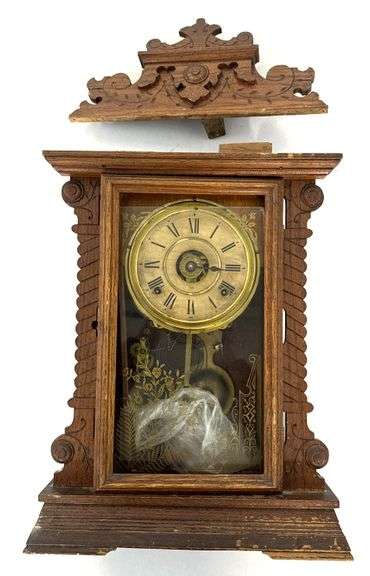 Oak Seth Thomas Gingerbread Mantle Clock (Parts) - Kraft Auction ...