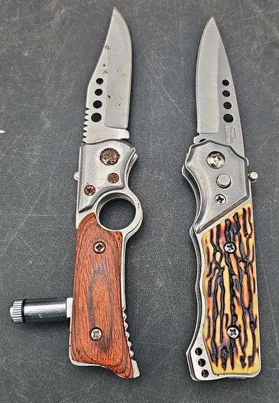 (K) Two Switch Blades, Each 3-1/4", One With Built-In LED Light - Kraft ...