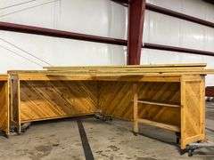 Custom Solid Wood L-Shape Portable Bar - Kraft Auction Service, LLC