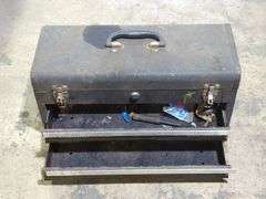 (D) Craftsman Rally Tool Box. Metal 20.5 x 9 x 8.5 inch. Top Drawer ...