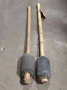 Vtg Almond Wooden Knockers 36". Bidding 1xtq - Kraft Auction Service, LLC