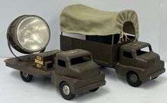 (N) Structo Toys Pressed Steel Military Vehicles, Army Transport Truck ...