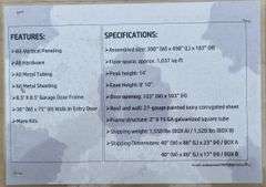 (AH) 42’Lx26’W All Vertical Metal Garage Building - Kraft Auction ...