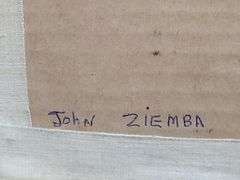 (D) Framed Portrait Of John Ziemba - Kraft Auction Service, LLC