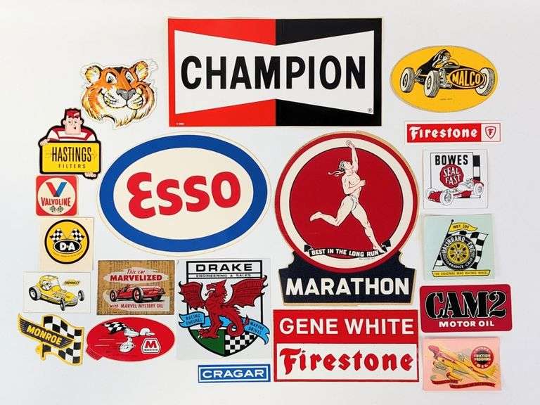 (20) Vintage Racing Decals - Kraft Auction Service, LLC