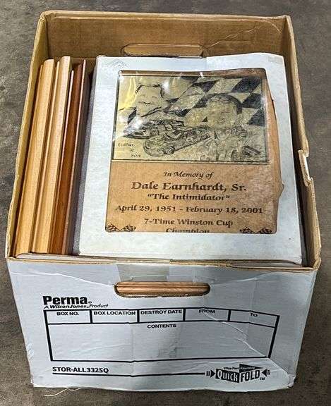 (J) Dale Earnhardt Wood Plaques 12x9 - Kraft Auction Service, LLC