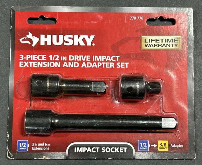 (EZ) Husky 3 Pc. Impact Extension & Adapter Set - Kraft Auction Service ...