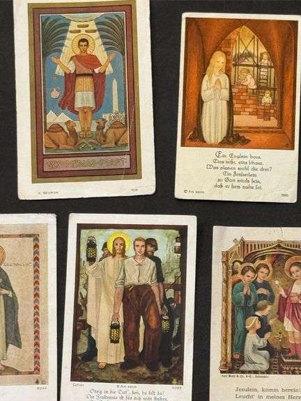 (10) Antique German Prayer Devotional Cards - Kraft Auction Service, LLC