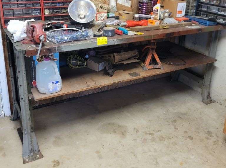 (H2) Metal Work Bench Table. - Kraft Auction Service, LLC