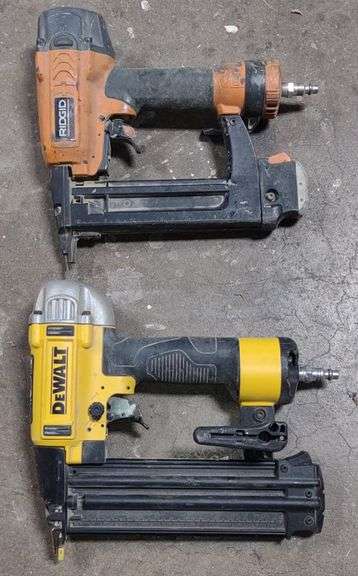 Ridgid 18-Gauge 1-1/2" Finish Stapler (Model R150FSA) & DeWalt 18-Gauge ...