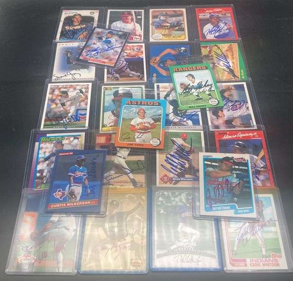 (J) Baseball assorted autograph collector cards JSA certification 25 ...