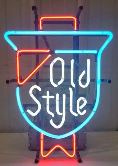 Vintage Old Style Beer Neon Advertising Sign - Kraft Auction Service, LLC