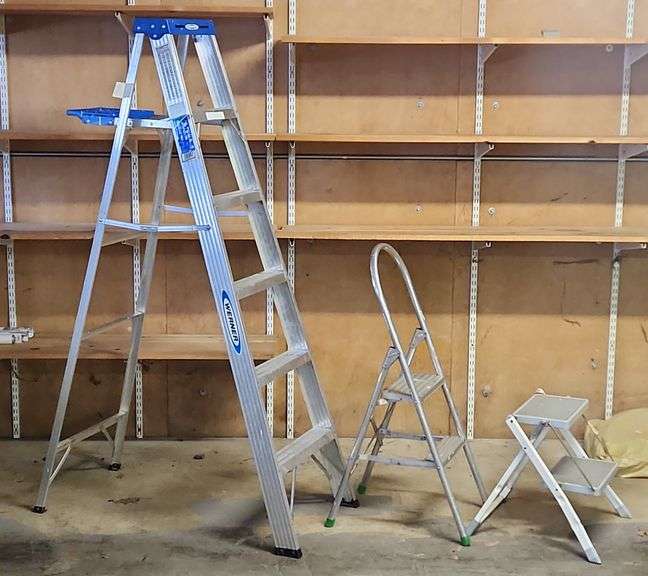 (H2) Werner Aluminium 6' Ladder And 2 Step Ladders - Kraft Auction ...